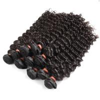China 10A Grade Malaysian Deep Wave Human Hair Bundles Double Machine Weft 8-30 Inches for sale