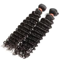 China 10A Grade Malaysian Deep Wave Human Hair Bundles Double Machine Weft 8-30 Inches for sale