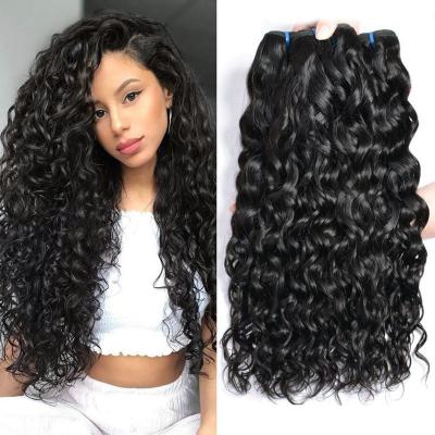 China Water Wave 100% Virgin Brazilian Hair Extensions 3 Bundles Natural Color 18 Inch for sale