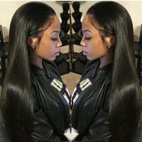 China 100% Brazilian Human Hair Lace Front Wig Straight 10A Grade 8-40 Inch with Baby Hair for sale
