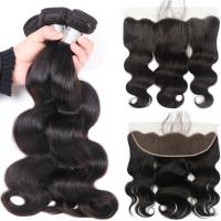 China Lace Frontal 100% Unprocessed Malaysian Body Wave Hair Extensions for sale