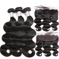 China Lace Frontal 100% Unprocessed Malaysian Body Wave Hair Extensions for sale