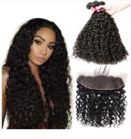 China 10A Grade Water Wave Virgin Human Hair Bundles 8-40 Inch Natural Color Double Weft for sale