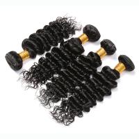 China 100% Brazilian Virgin Hair Deep Curly Human Hair Bundles Natural Black 8-30 Inch 100g for sale