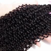 China 10A Grade Indian Remy Human Hair Extensions 22 Inch Kinky Curly Double Weft Bundles for sale