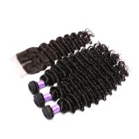 China Cuticle Aligned Hair Deep Wave Unprocessed Virgin Peruvian Hair for sale