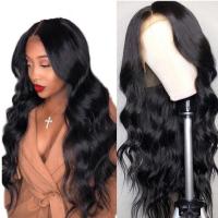 China 100% Virgin Human Hair Lace Front Wig 10A Grade Deep Wave 150% Density 8-26 Inch for Black Women for sale