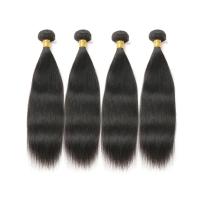 China 30 Inch 4 Bundles Peruvian Virgin Human Hair Weave with Closure Straight 10A Grade for sale
