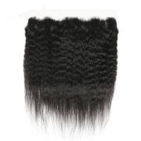 China 10A Grade Virgin Human Hair Kinky Straight Bundles with Lace 8-40 Inch for sale