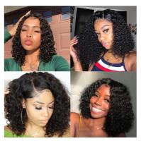 China 13x6 Lace Front Bob Wig Human Hair Average Size Cap 8-40 Inches Adjustable Straps for sale