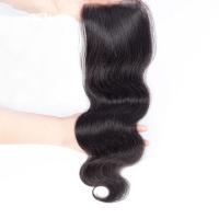 China No Shedding Peruvian Virgin Hair 4x4 Lace Closure Body Wave Hair Extensions 130% Density for sale