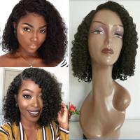 China Double Weft Full Lace Human Hair Wig 180 Density Jerry Curly Bob for Black Women 10A Grade 8-40 Inch for sale