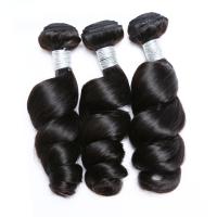 China Natural Color Loose Wave Malaysian Virgin Hair Extensions 10A Grade 8-40 Inch Full Cuticle Aligned for sale