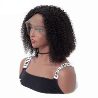 China 150% Density Indian Remy Human Hair Kinky Curly Lace Front Wig 10 inch Natural Color for sale