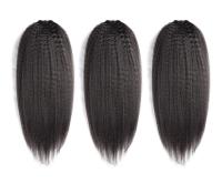 China Double Weft Kinky Straight Indian Weft Hair Extensions 10A Grade 8-40 Inch Bouncy Soft Natural Color for sale