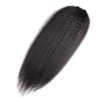 China Double Weft Kinky Straight Indian Weft Hair Extensions 10A Grade 8-40 Inch Bouncy Soft Natural Color for sale