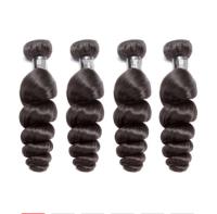China 10A Grade Unprocessed Indian Remy Human Hair Loose Wave 18 Inch Natural Black Extensions for sale