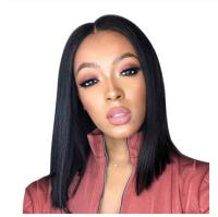 China 100% Virgin Human Hair Bob Full Lace Wig 10A Grade with Baby Hair 10-18 Inch for sale
