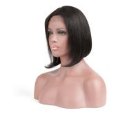 China 100% Virgin Human Hair Bob Full Lace Wig 10A Grade with Baby Hair 10-18 Inch for sale