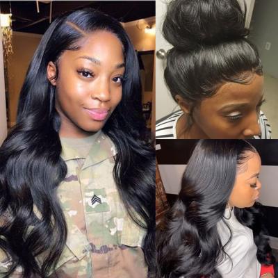 China 360 Lace Frontal Wig Brazilian Human Hair Body Wave 150% Density 8-26 Inch for sale