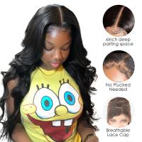 China 360 Lace Frontal Wig Brazilian Human Hair Body Wave 150% Density 8-26 Inch for sale