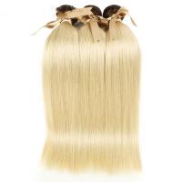 China 1b/613 Brazilian Straight Hair Weave Bundles with Closure 10A Virgin Human Hair 10-28 Inches for sale