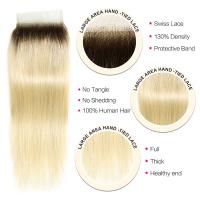 China 1b/613 Brazilian Straight Hair Weave Bundles with Closure 10A Virgin Human Hair 10-28 Inches for sale