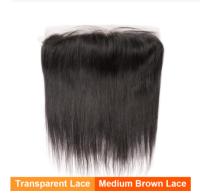 China 13x4 Transparent Lace 100% Brazilian Virgin Hair Extensions 8-24 Inch Straight for Young Girl for sale
