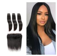 China 10A Grade Silky Straight Virgin Human Hair Extensions Double Weft 8-40 Inch Long Hair Bundles for sale