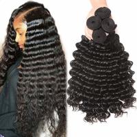 China Deep Curly 100% Cambodian Virgin Human Hair Extensions 10A Grade 8-40 Inch for Black Women for sale