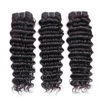 China Comfortable Cambodian Virgin Hair Deep Curly Double Wefting 100 Grams / Piece for sale