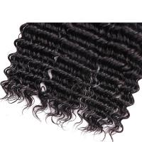China Comfortable Cambodian Virgin Hair Deep Curly Double Wefting 100 Grams / Piece for sale