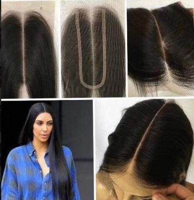China 8 Inch 10A Grade Virgin Indian Human Hair Weave Natural Color Closure Extensions for sale