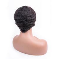 China Custom Color Short Human Hair Lace Front Wig Average Size Adjustable Straps 10A Grade 8-40 Inch for sale