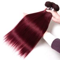 China Healthy 99J Color Peruvian Straight Hair Bundles 30 Inch 100% Virgin Human Hair Weave No Chemical for sale