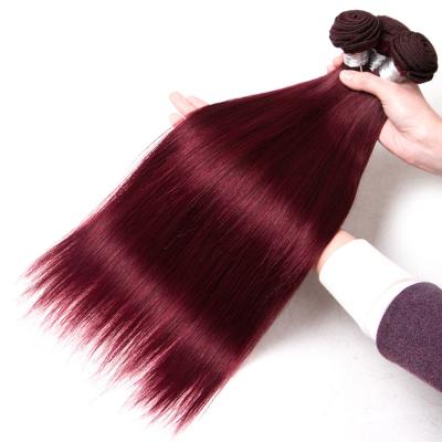 China Healthy 99J Color Peruvian Straight Hair Bundles 30 Inch 100% Virgin Human Hair Weave No Chemical for sale