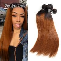 China 10A Grade Brazilian Virgin Human Hair Ombre Extensions 1B/30# 10-30 Inch Silky Straight for sale