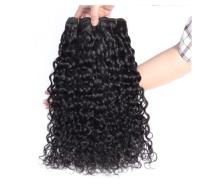 China 20 Inch Water Wave Virgin Cambodian Hair Extensions Double Weft 100g Natural Color for sale