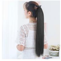 China 100 Human Peruvian Hair Long Straight Ponytails Hair Extensions 8A Grade 16-30 Inch No Tangle for sale