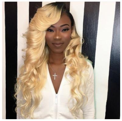 China 100% Peruvian Ombre Human Hair Extensions 1B/613 Blonde 10A Grade 8-40 Inch No Shedding for sale