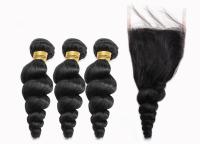 China 100 Virgin Cambodian Loose Curly Human Hair 10A Grade 8-40 Inches Black Color With Baby Hair for sale
