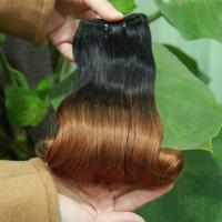China Ombre Egg Curly Fumi Virgin Hair 10A Grade Super Double Drawn Hair Extensions 8-30 Inch for sale