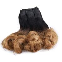 China Ombre Egg Curly Fumi Virgin Hair 10A Grade Super Double Drawn Hair Extensions 8-30 Inch for sale