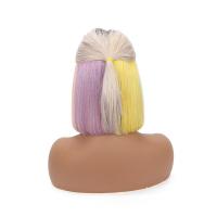 China 100% Brazilian Human Hair Lace Frontal Bob Wig 1B Grey 10A Grade 10-18 Inch for sale