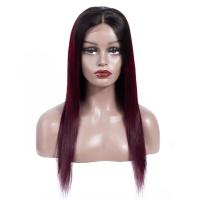 China 10A Grade Virgin Remy Human Hair Extensions Silky Straight 1b99J Ombre Color 10-18 Inch No Shedding for sale