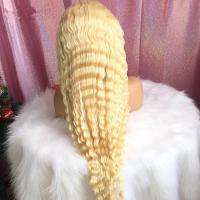 China Deep Wave 100% Peruvian Ombre Human Hair Extensions 613 Blonde Color 18 Inch for sale
