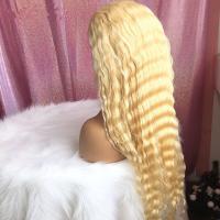 China Deep Wave 100% Peruvian Ombre Human Hair Extensions 613 Blonde Color 18 Inch for sale