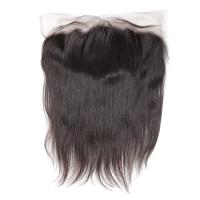 China Peruvian Hair HD Transparent Lace 13x6 Top Frontal Closure Pre Plucked Baby Hair 9A Grade for sale
