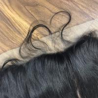 China Peruvian Hair HD Transparent Lace 13x6 Top Frontal Closure Pre Plucked Baby Hair 9A Grade for sale