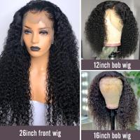 China 10A Grade 100% Brazilian Full Lace Human Hair Wig Deep Wave Natural Hairline 8-30 Inch for sale